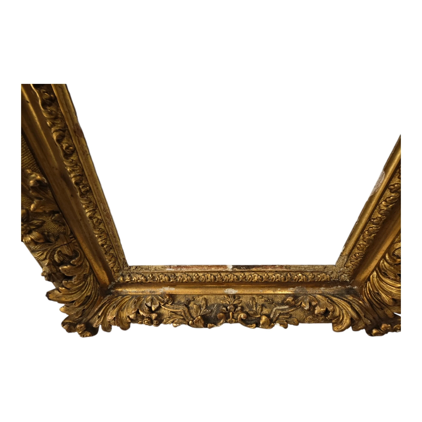 ANTIQUE - GOLD GILT FRAME - WOOD - AUTHENTIC - EARLY XX - ORNATE ...