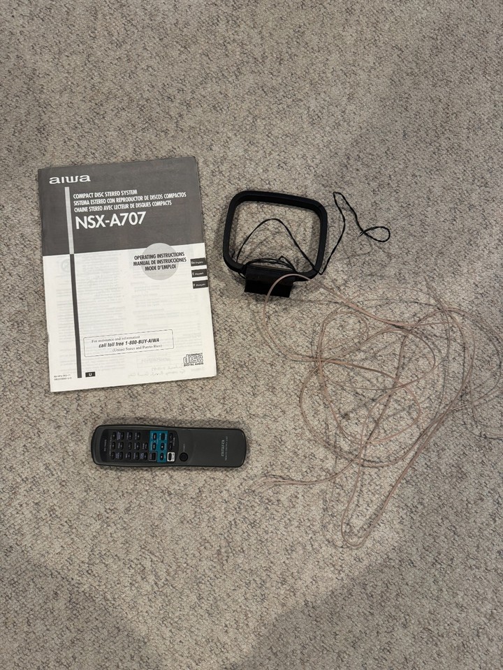 Aiwa CX-NA707 Bookshelf Stereo, CD Changer, Cassette player, 100-watt ...