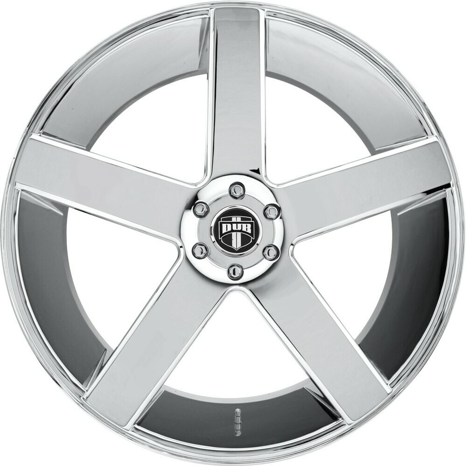 DUB 1PC S115 Baller 26x10 6x5.5 Chrome Plated Wheel 26" 30mm For Chevy ...