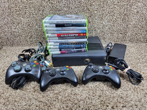 Xbox 360 Slim 320GB S Console Bundle TESTED 3 Controllers, 11 Games | eBay