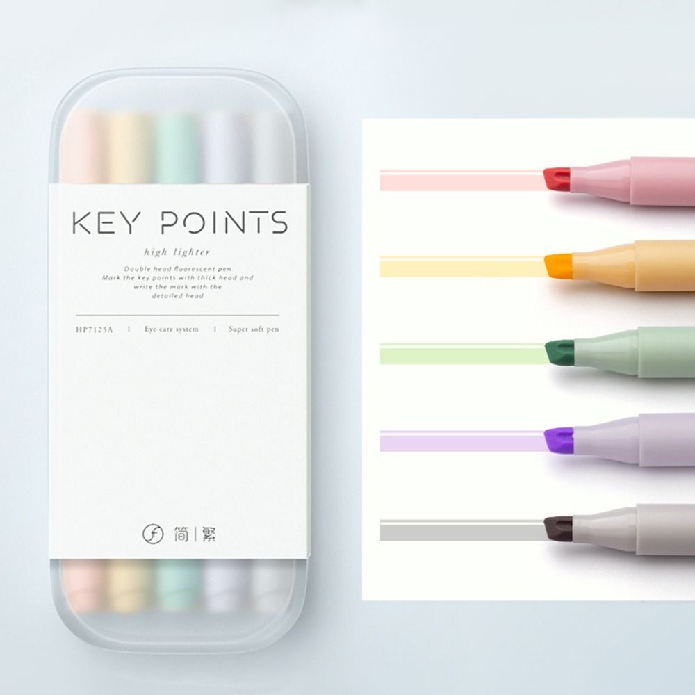 Learning Prize Fluorescent Pen Double Head Line Color Marker Pen ...