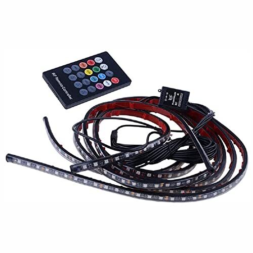 4PCS Car Chassis Light Atmosphere Light Bar Remote Control Exterior ...