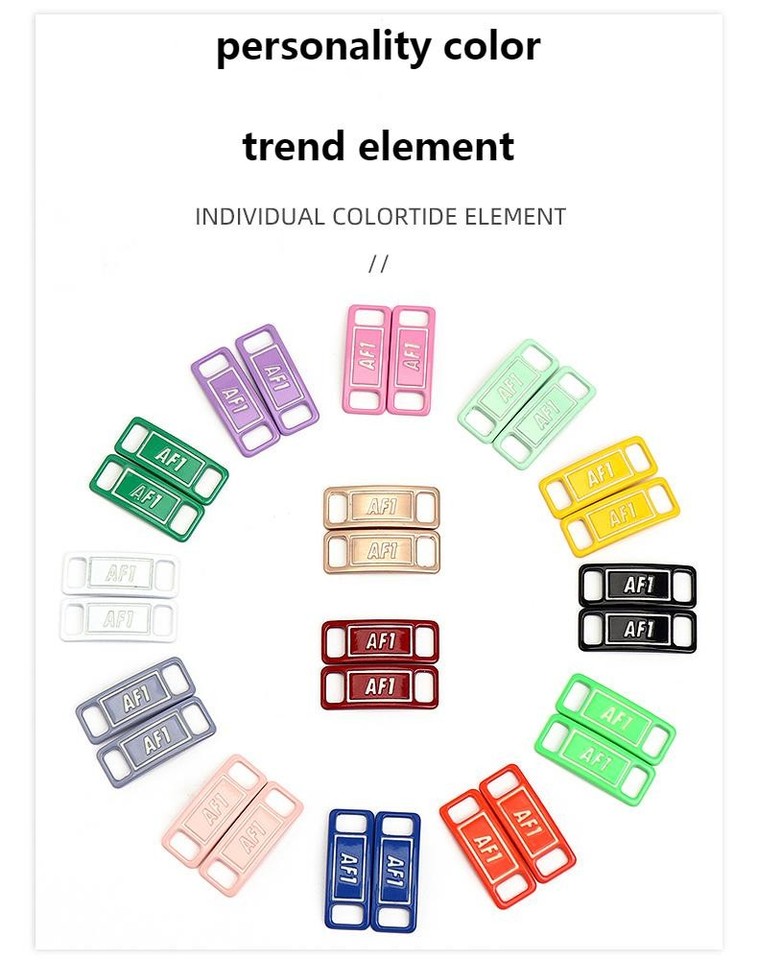 Fashion AF1 Shoe Charms Luminous Lace Buckle Metal Shoelaces Air Force ...