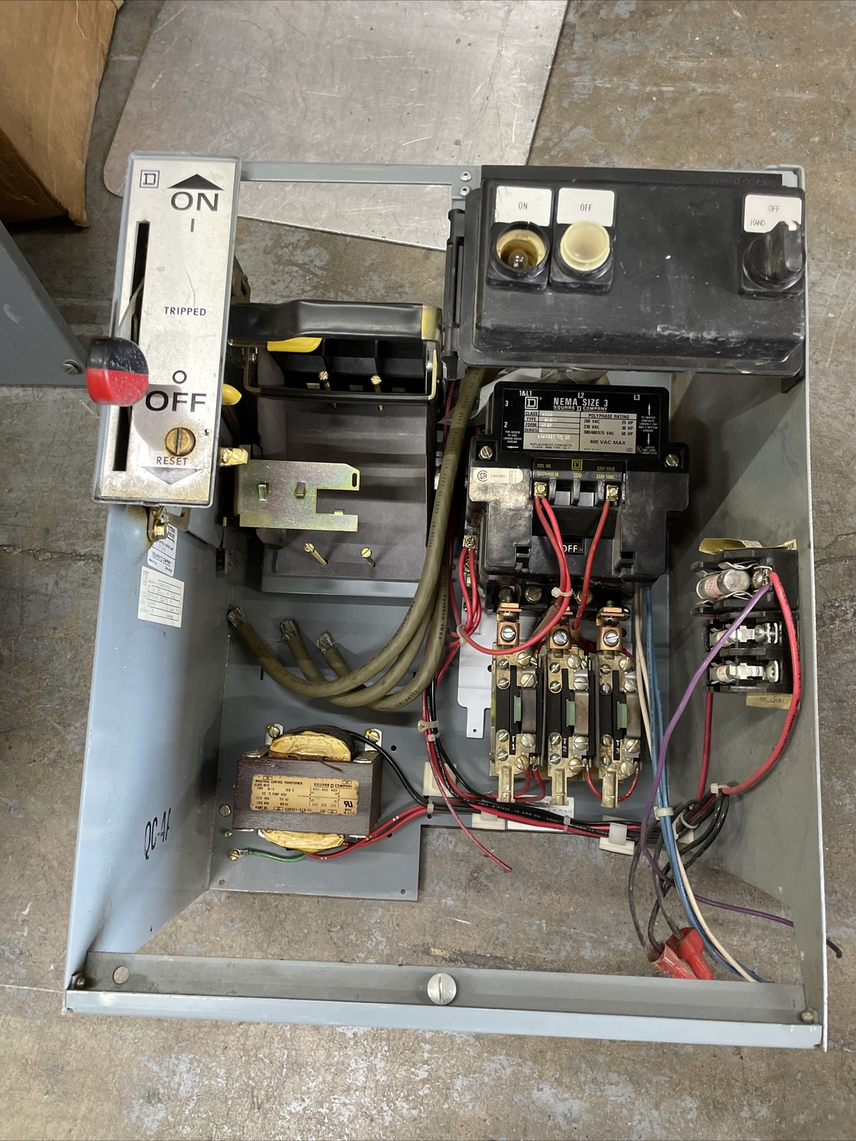 Square D Model 5 NO Breaker Size 3 Starter 18" MCC Bucket | eBay