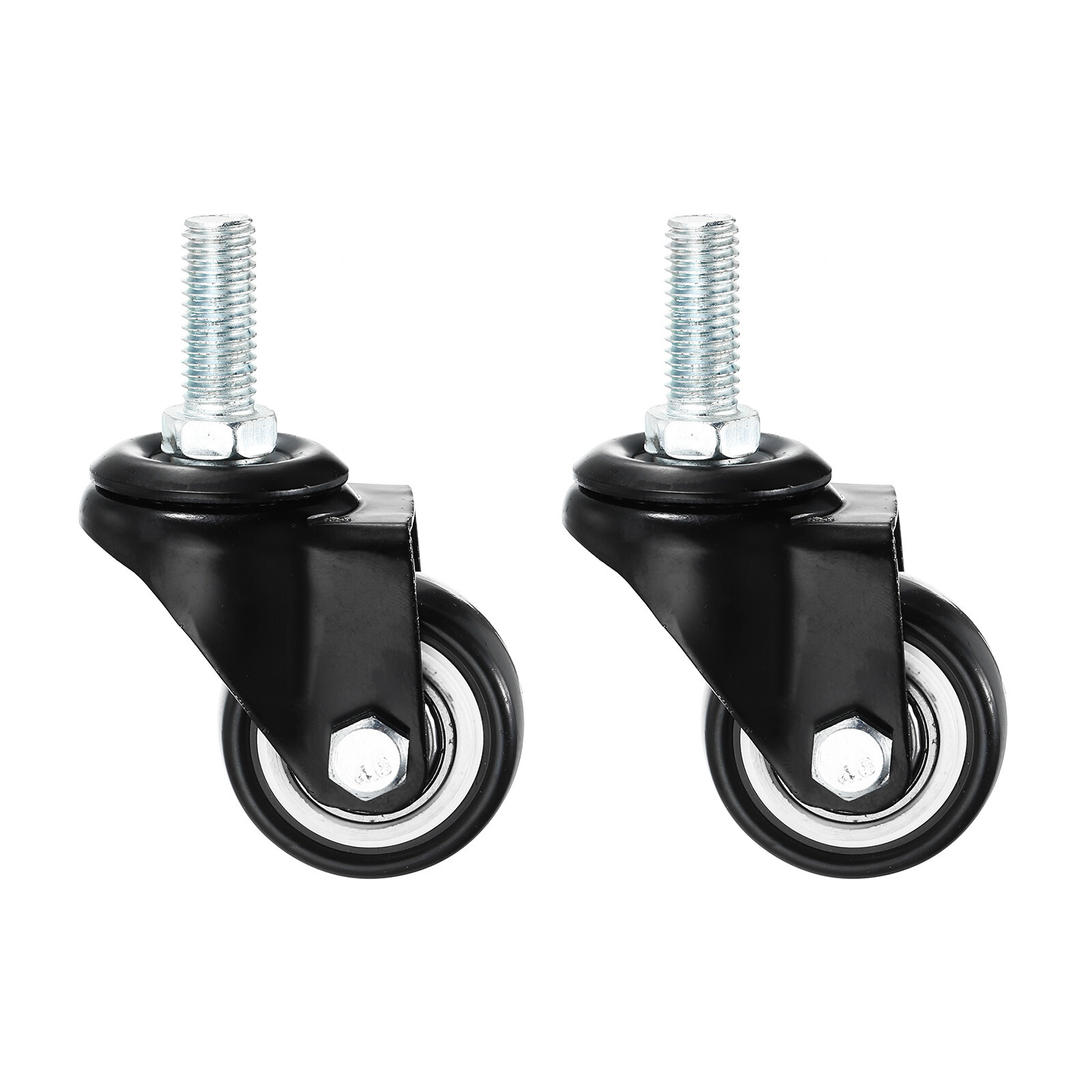 2Pcs Stem Casters 1.5 Inch PU Threaded Stem Caster Wheel M10 x 25mm ...