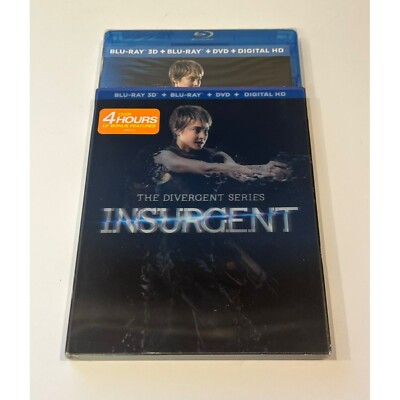 NEW SEALED The Divergent Series: Insurgent 3D/Blu-ray/DVD/Digital w ...