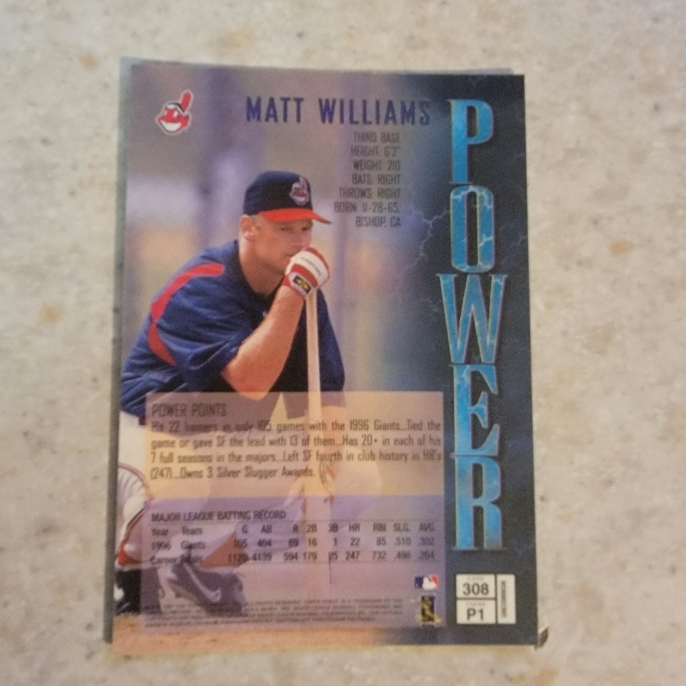 Matt Williams 1997 Topps Finest Silver Uncommon Cleveland Indians | eBay