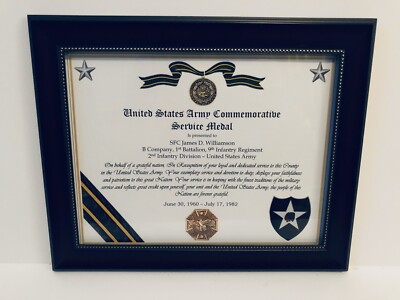 Military Commemorative / U.S. Army Commemorative Service Medal ...