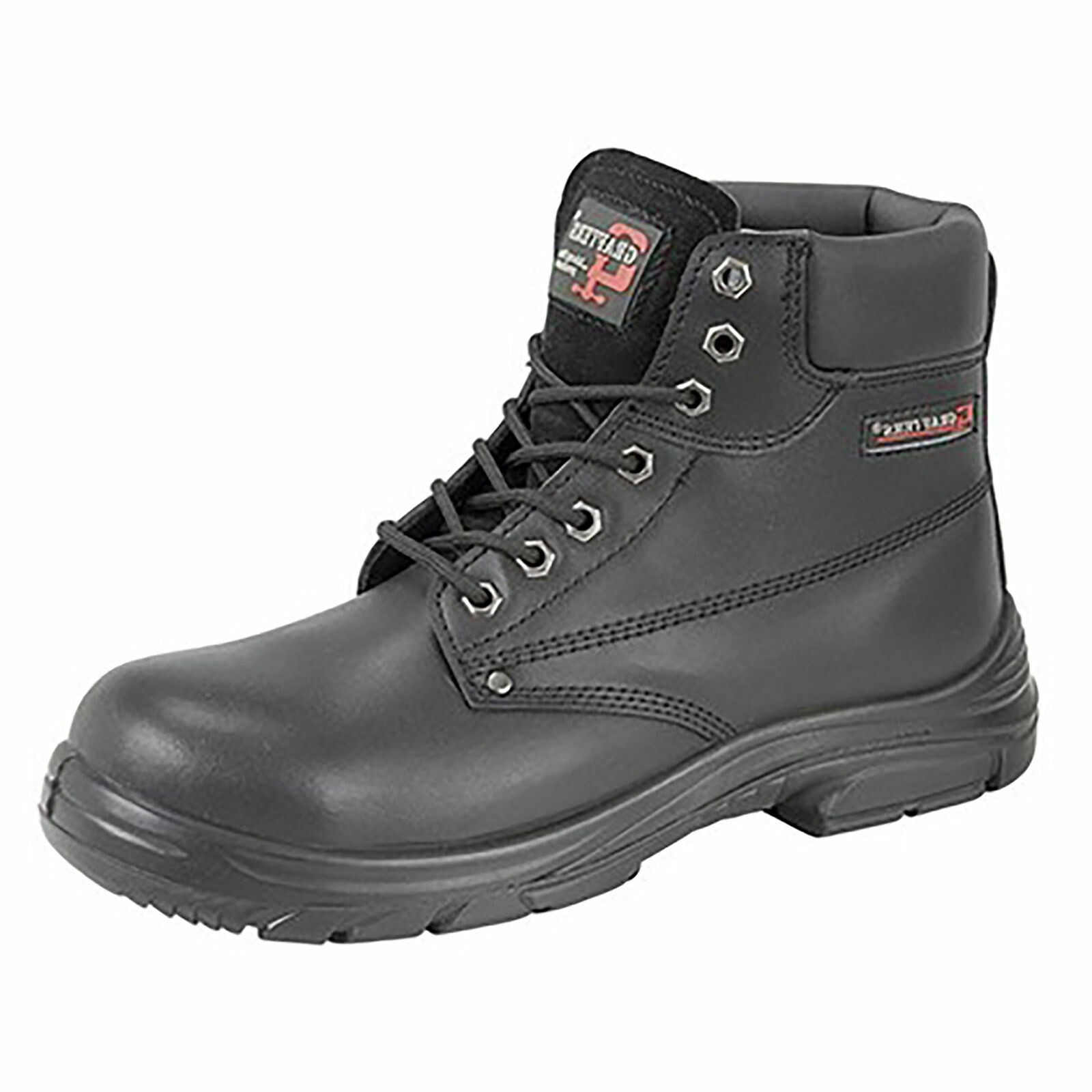 Mens Super Wide Fit Grafters Safety Steel Toe Cap 7 Eyelet Lace up Work ...
