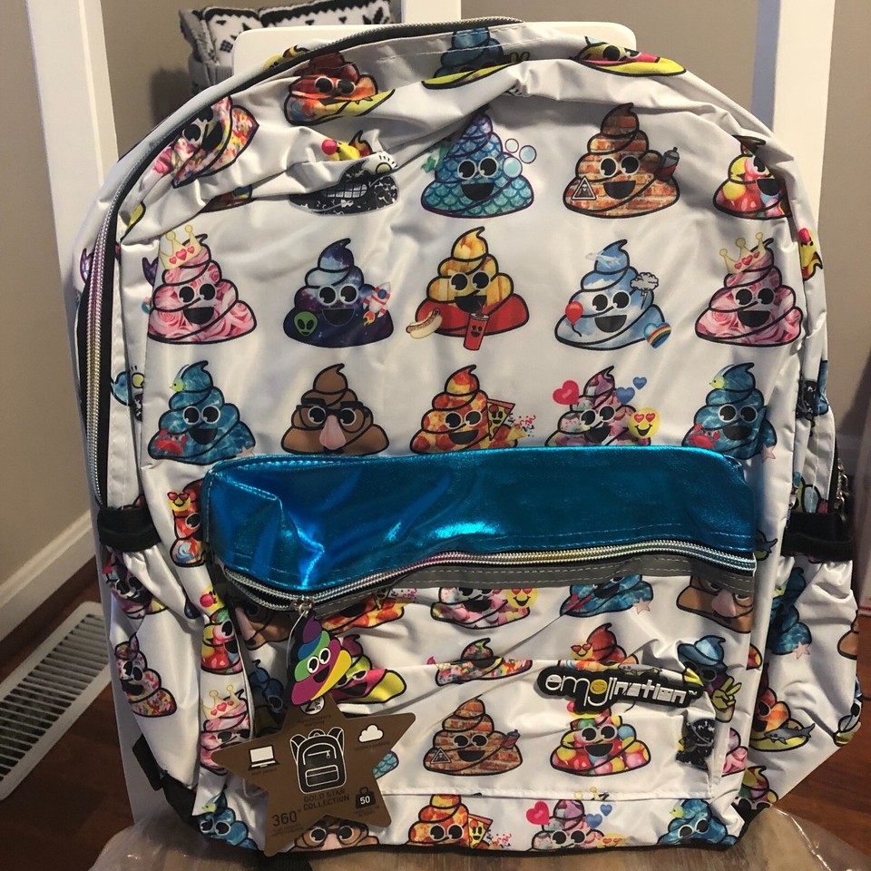 Emojination Bookbag Accessory Innovations Emoji Poop Happens 16 ...