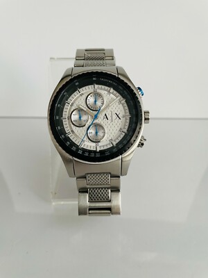 Armani Exchange AX1602 Men's Chronograph Silver Dial Silver-tone ...