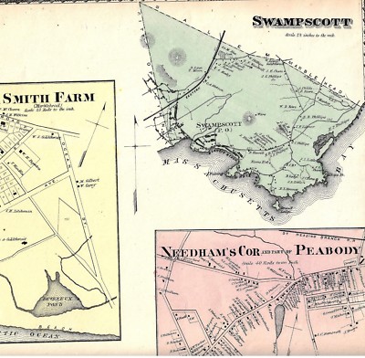 1872 Swampscott, Ma. Map. Essex County Mass. NOT A REPRINT. | eBay