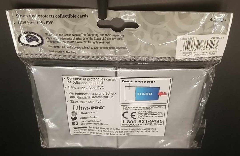 Ultra Pro MTG Magic Gathering Chibi Gideon Sleeves 100ct Chroma Fusion ...