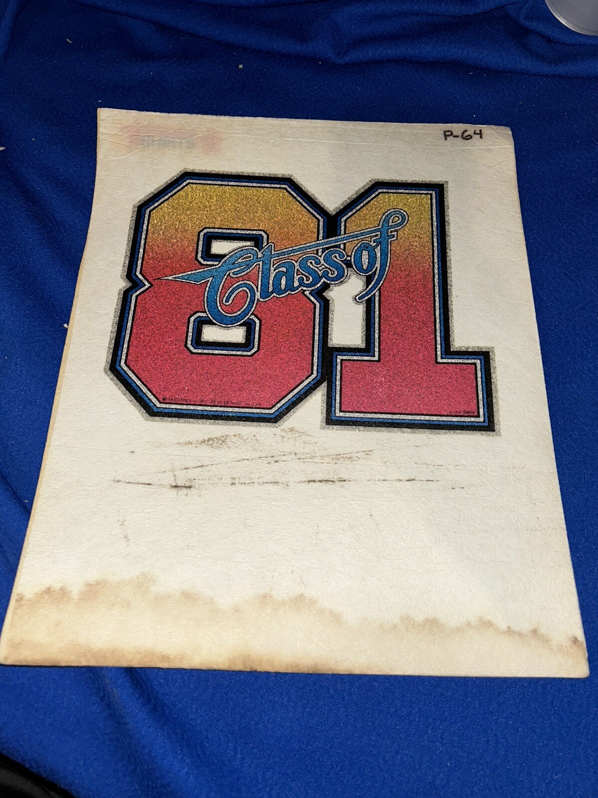 1979 “CLASS OF 81” Glitter Iron-On T-Shirt Graphic *S… - Gem