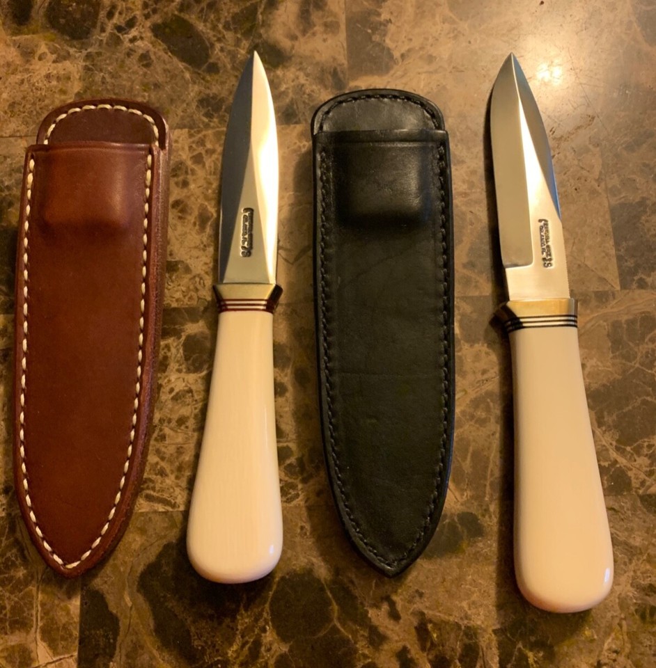 Randall Knife Model 24 Guardian, SS & Gambler 4" SS Matching Gemsbok ...