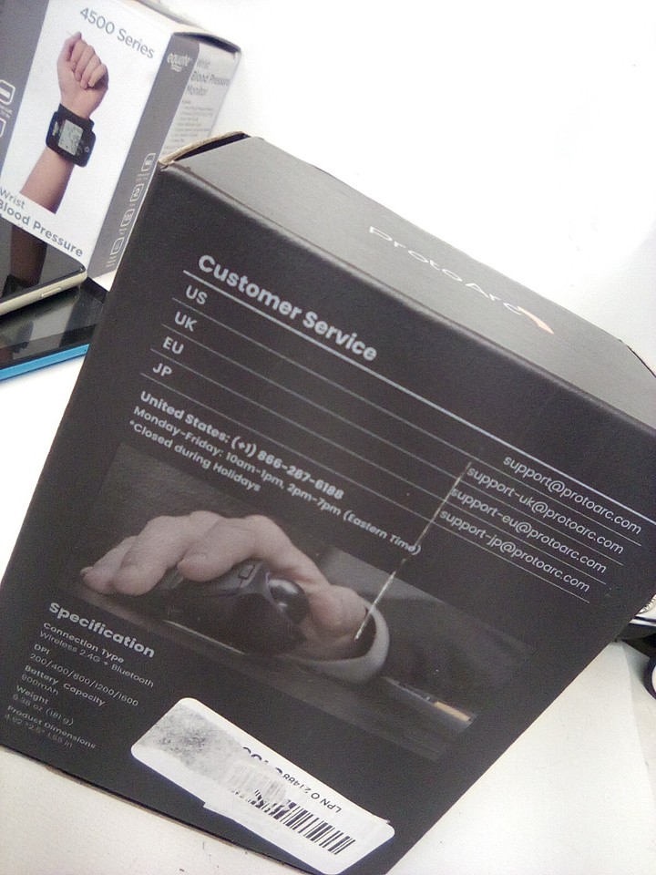 ProtoArc Wireless Bluetooth Blue Trackball Mouse, EM01 2.4G RGB ...