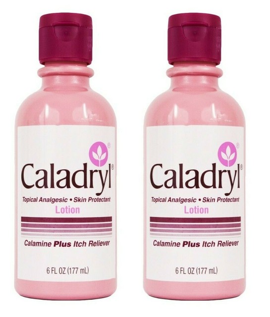 Caladryl Pink Calamine Skin Protectant Plus Itch Relief 6 Ounce Bottle ...