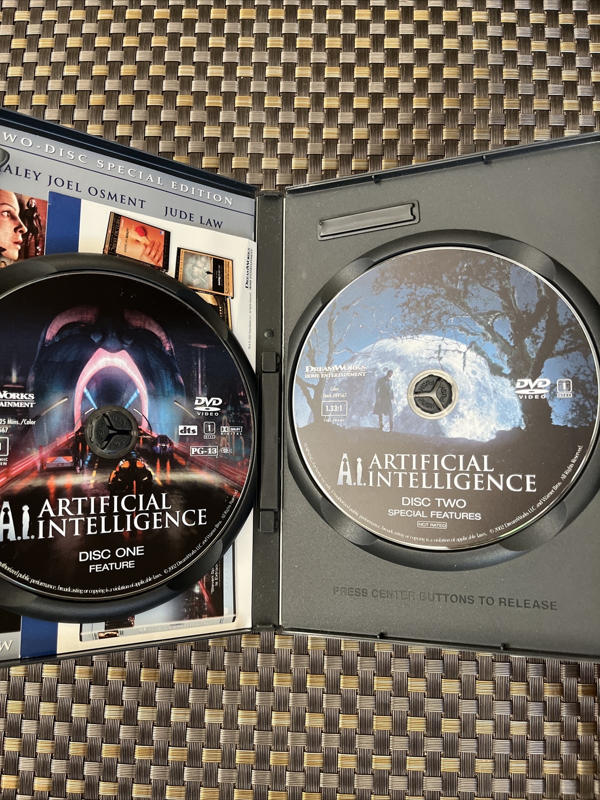 A.I. Artificial Intelligence (DVD, 2002, 2-Disc Set, Special Edition ...