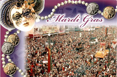 Mardi Gras, New Orleans, Louisiana, celebration, excitement, crowds, ma ...
