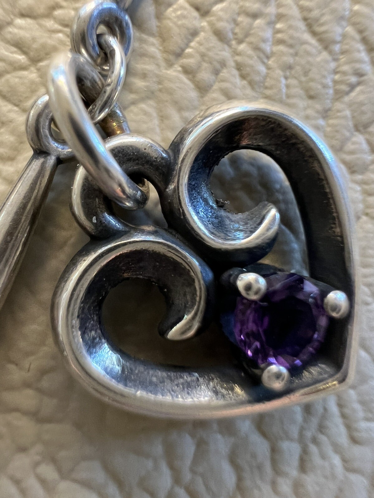 James Avery Sterling Amethyst Key of Saint Mary With … - Gem