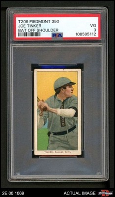 1909 T206 Joe Tinker Bat On Shoulder Cubs HOF VARIATION PSA 3 - VG | eBay