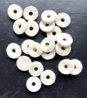 Soft Felt Washers- 22.5mm O/D X 6.5mm I/D X 5mm Thk, various quantities ...