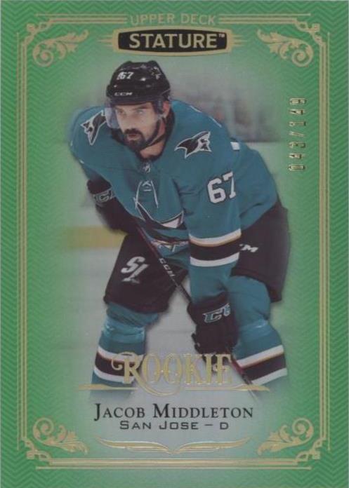 2019-20 Upper Deck Stature - Rookies Jacob Middleton #143 Green /149 ...