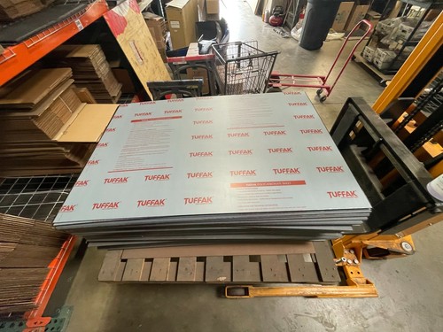 1 x Durable Tuffak Black Gloss Plastic Polycarbonate Sheet 0.19" 3/16"X ...