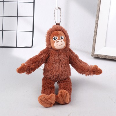 Cartoon Gorilla Plush Toy Chimpanzees Monkey Doll Pendant Keychain Car ...