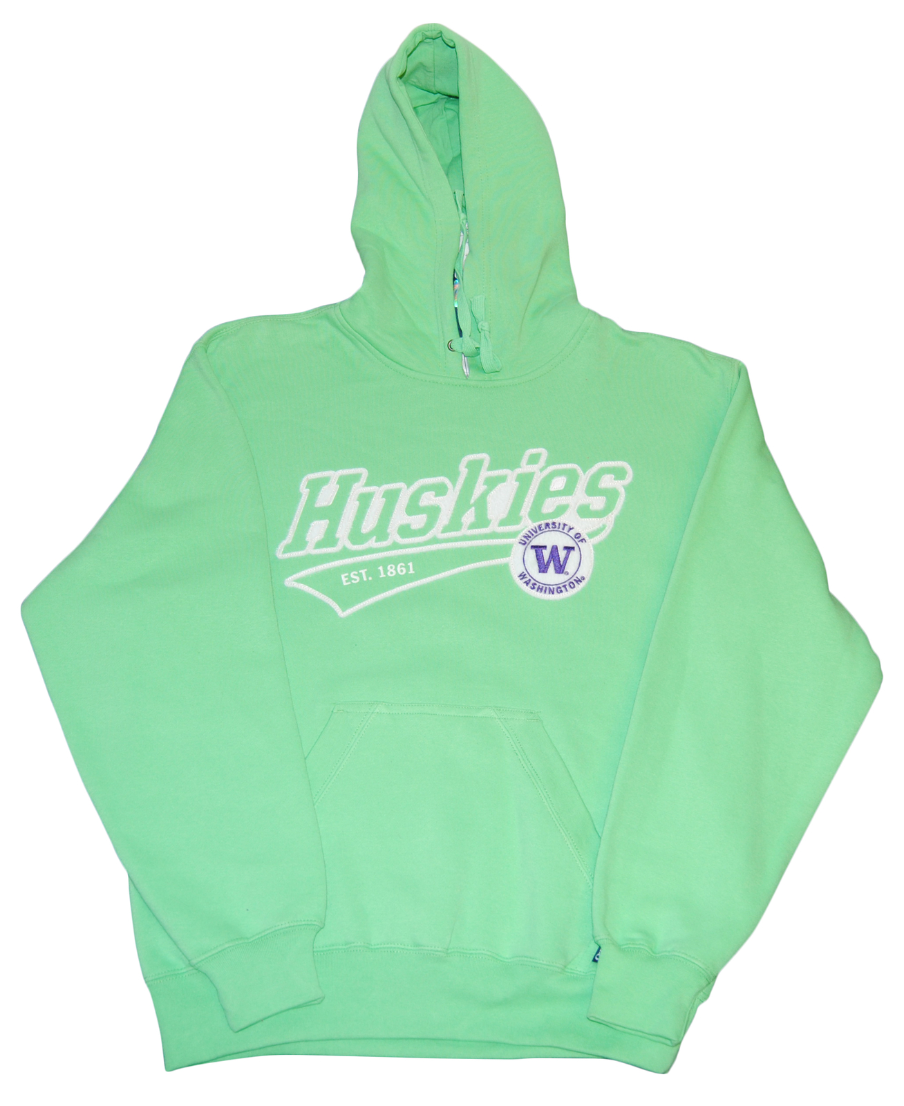 Washington Huskies Gear Lime Green Long Sleeve Hoodie Sweatshirt (S) | eBay