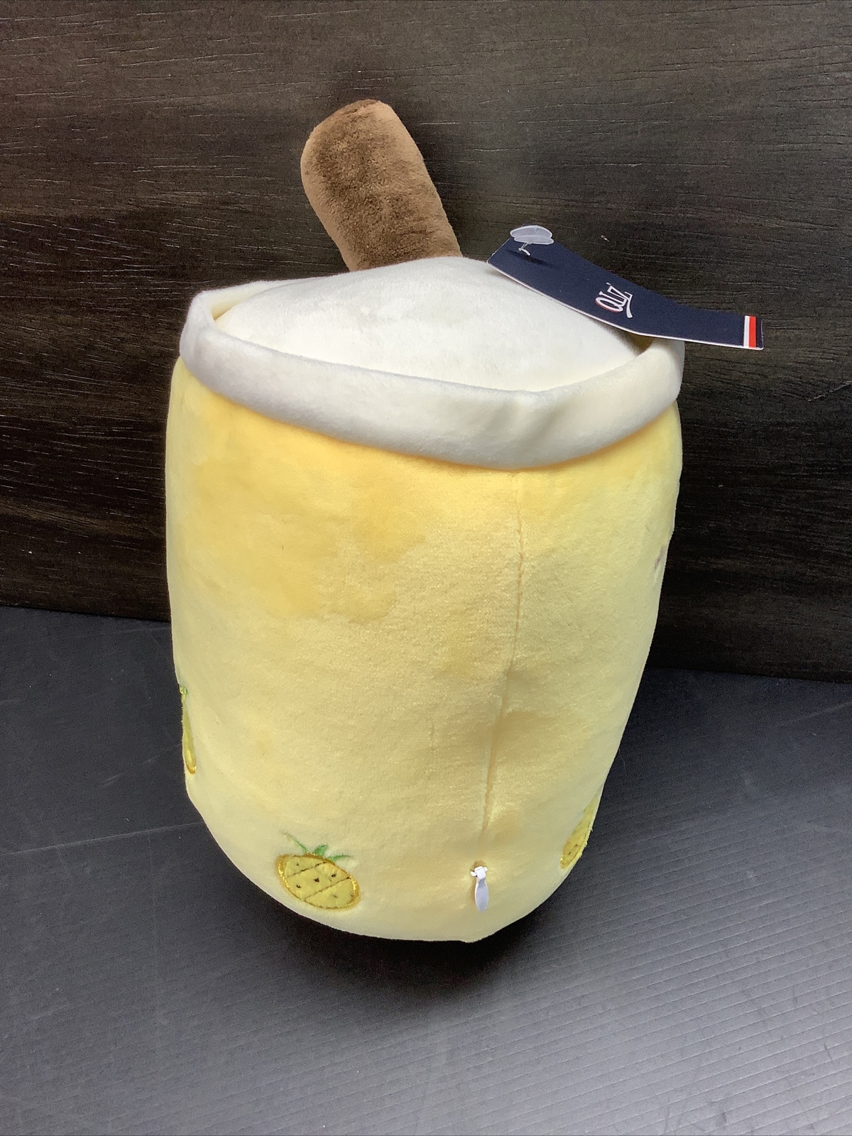 Cute yellow Boba Milk Tea Plushie Toy Soft Stuffed Taste Milk Tea ...