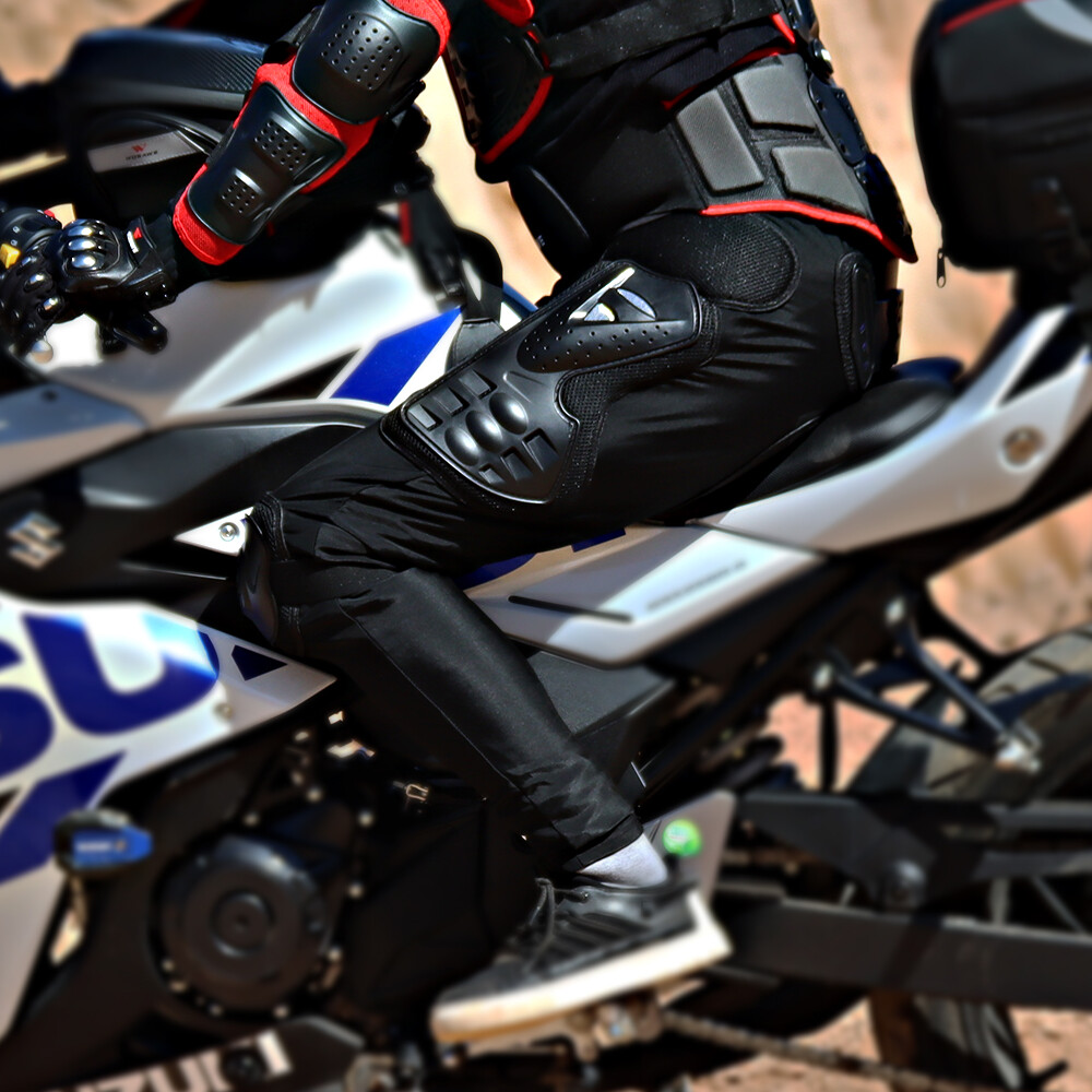 WOSAWE Adults Motorcycle PE Protective Trousers Armor Pants Hardshell ...