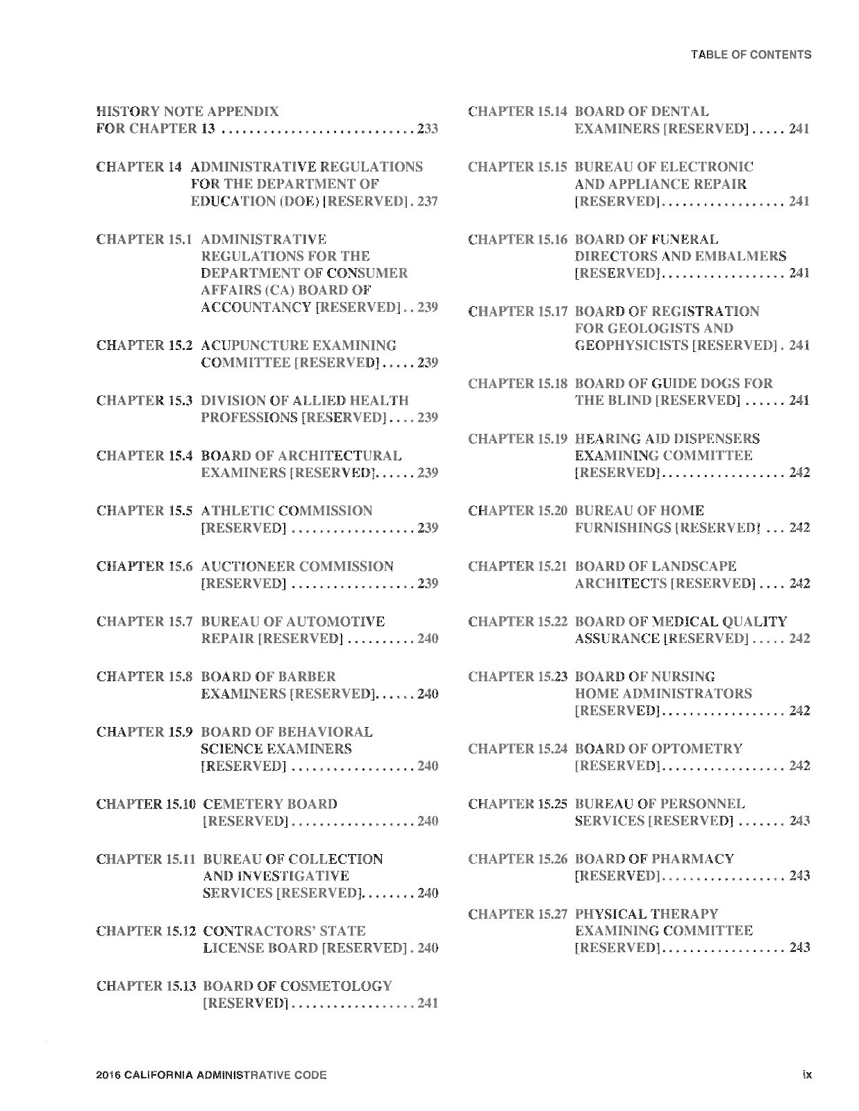 2016 California Administrative Code-Building Permits-Law-Regulations ...