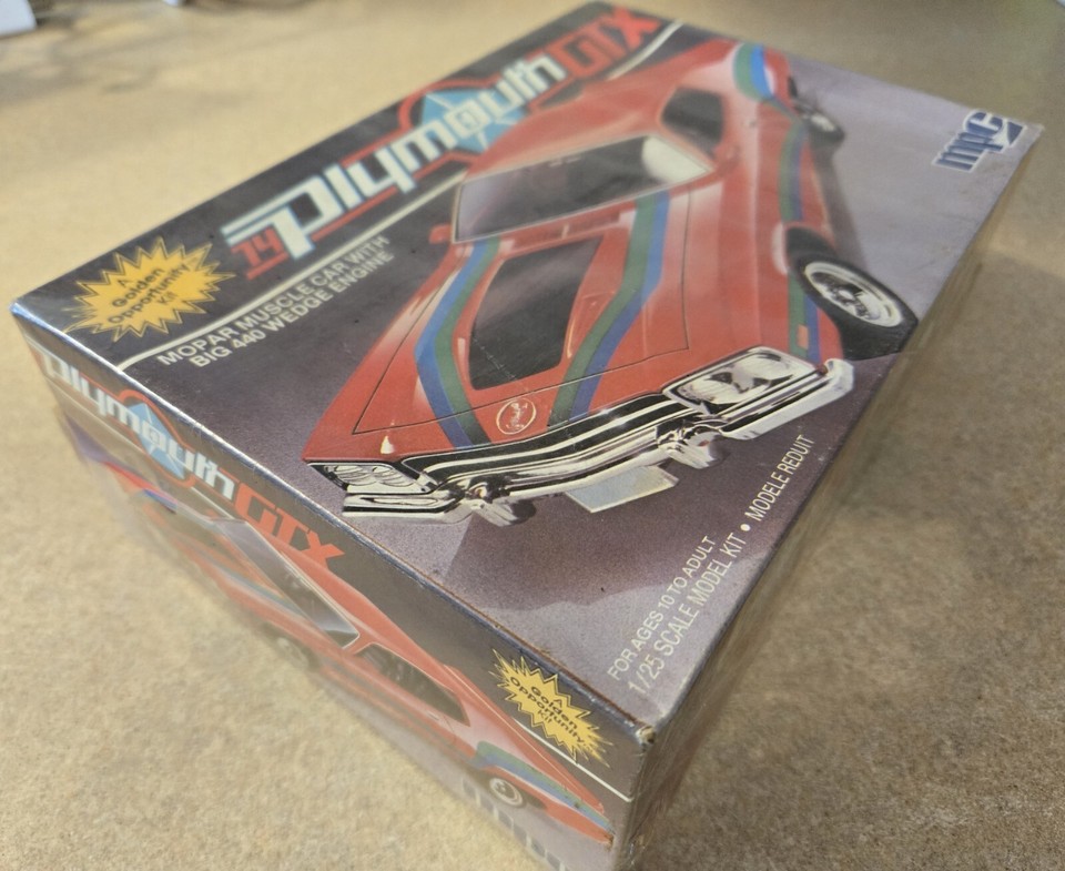 Vintage SEALED! MPC 1974 Plymouth GTX Muscle Car Model Kit in 1/25 ...