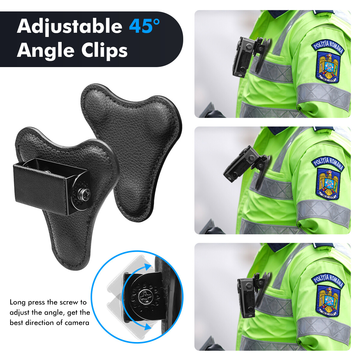 BOBLOV Leather Body Camera Magnet Mount Stick to Clothes for All Body ...