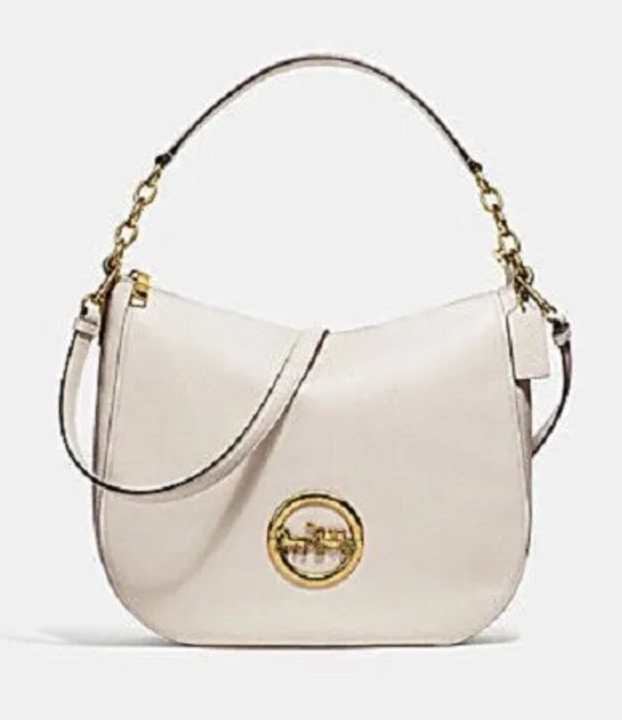 Coach F31369 Crimson Pebbled Leather Large Hobo Brass… - Gem