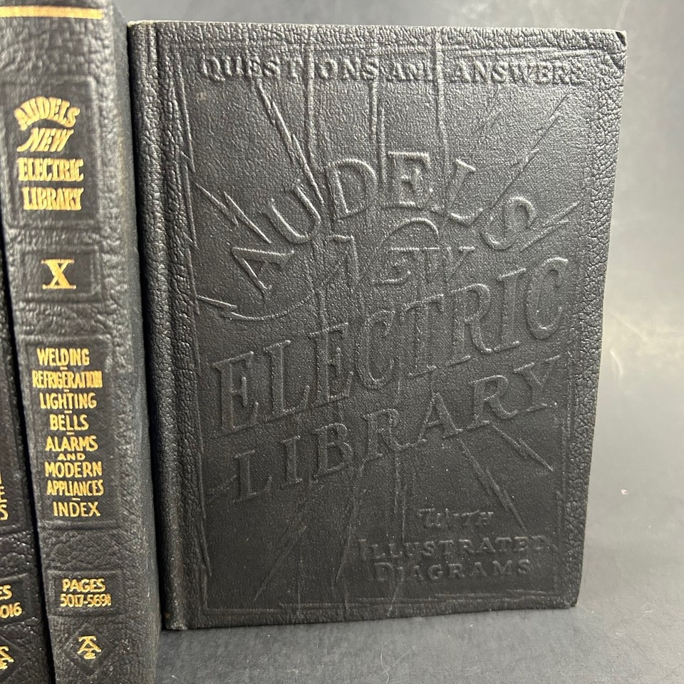 Audel's New Electric Library Book Set of 6 Illustrated Diagrams ...