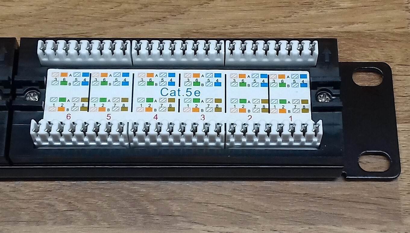 24 Port 1U Patch Panel CAT5e 19' Network | Grelly UK