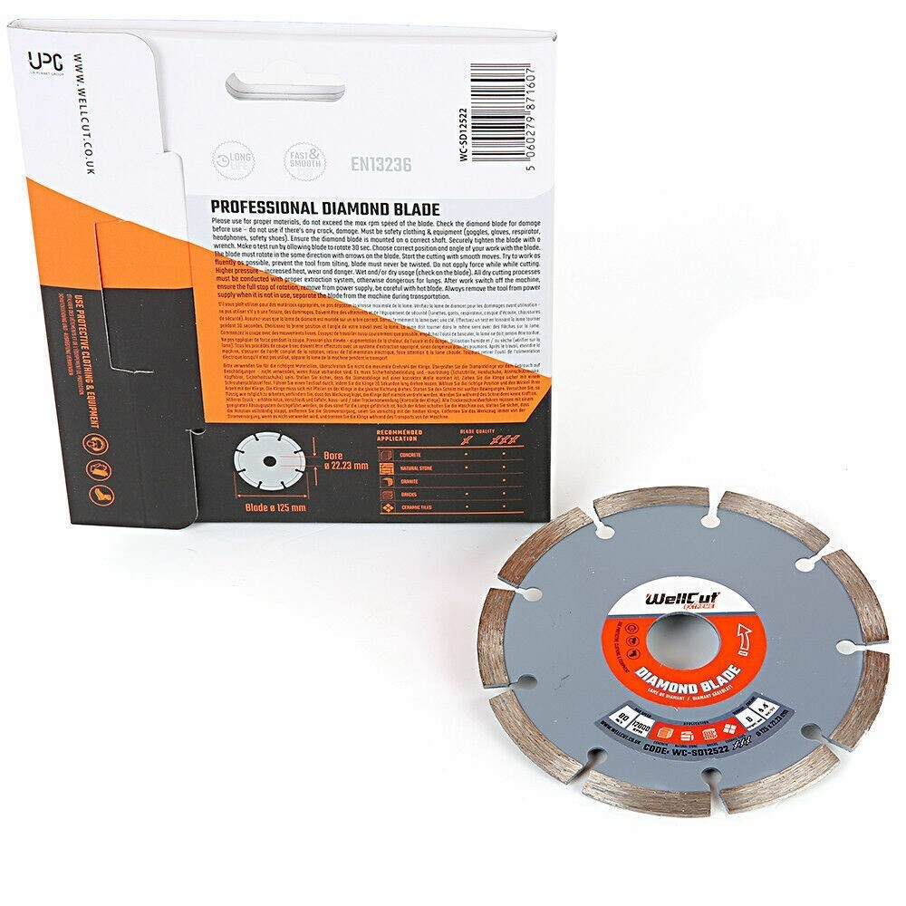 WellCut Diamond Blade 125mm Masonry Brick Concrete 5" inch | eBay UK