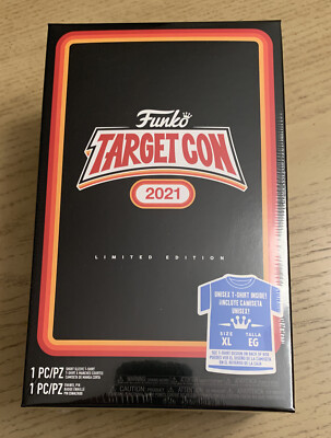 New Funko Target Con 2021 Unisex XL T Shirt and Pin Limited Edition HTF ...