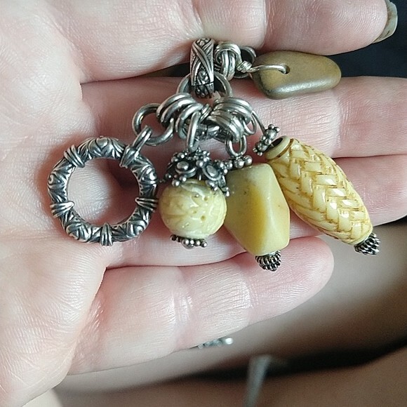 Designer Stephen Dweck Sterling Silver Gemstone Jade Turquoise Charm ...