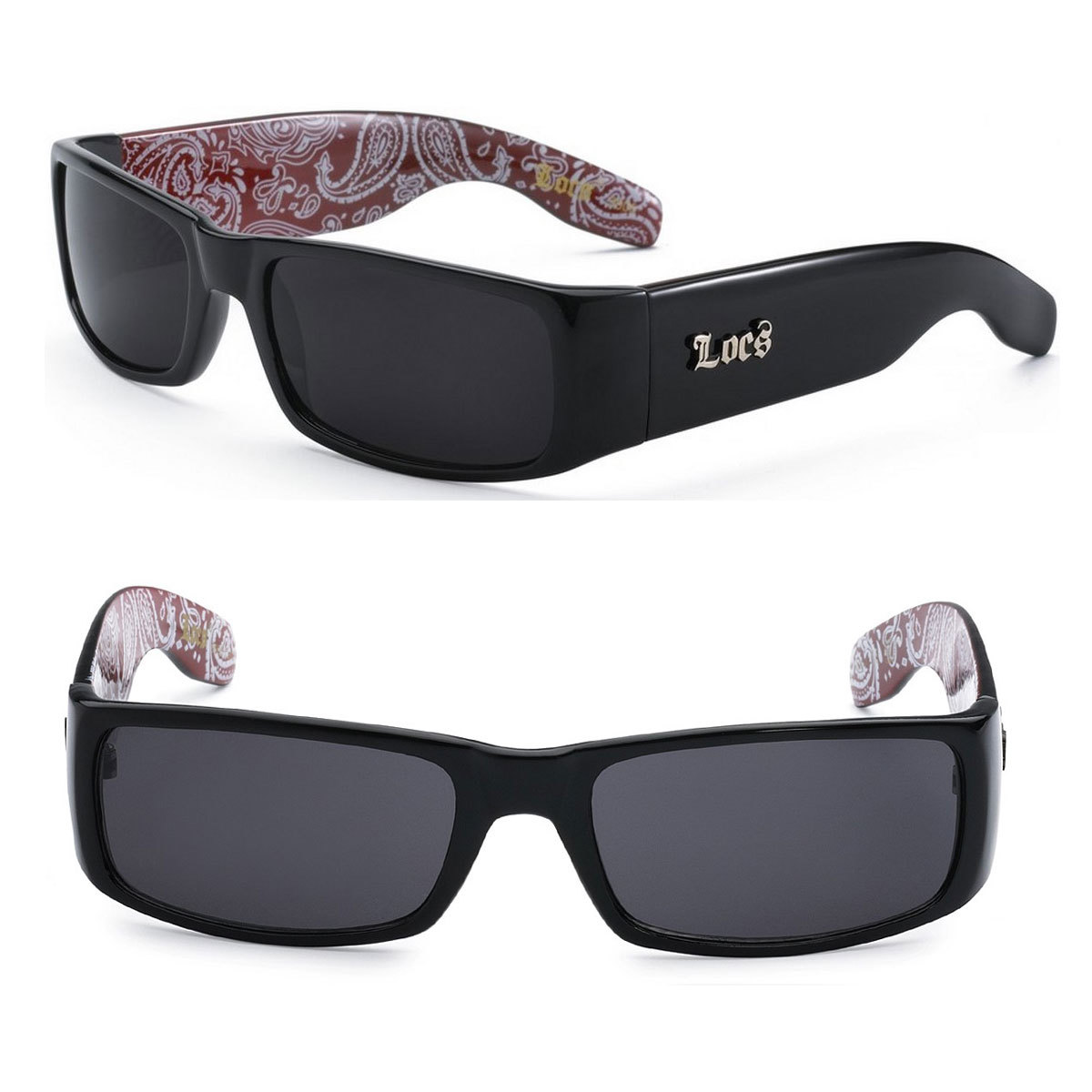 1 or 3 Pair(s) Mens OG Locs Authentic Rectangular Gangster Cholo ...