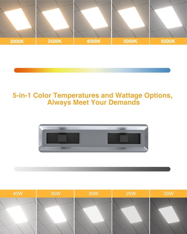 JC-LGL 1x4 LED Flat Panel Light, Drop Ceiling Lights Fixture ...