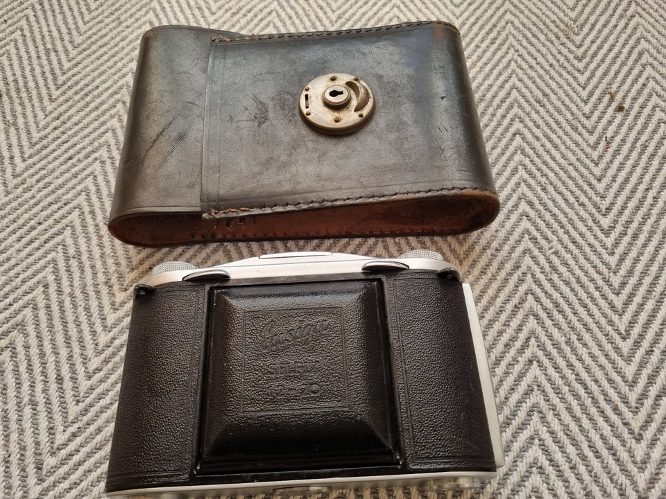 Early 1950s Ensign Selfix 12/20 folding camera with Rosstar f/4.5 lens ...