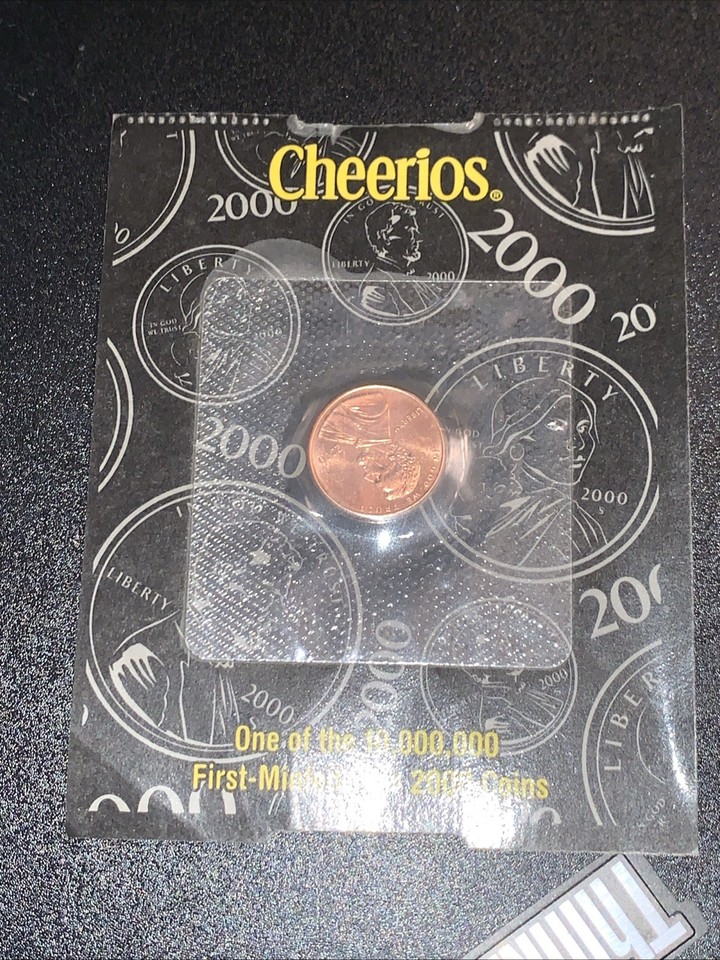 2000 Cheerios Cereal Box Edition Lincoln Penny Factory Seal ...