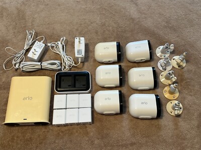 Arlo Pro 3 Security System - 6 VMC4040p Cameras, Batteries, VMB4540 ...