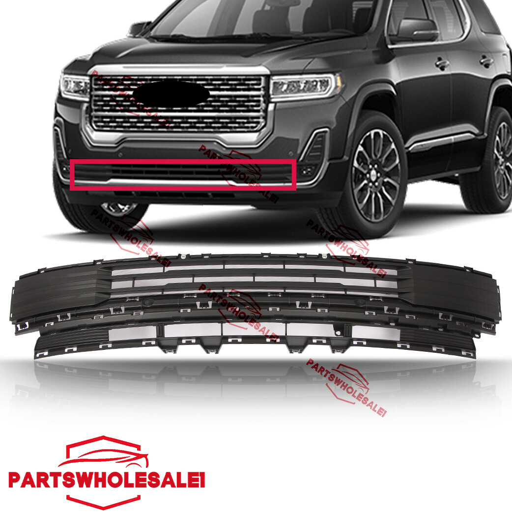 Front Bumper Grille Lower Grill Matte Black For 2020-2022 GMC Acadia ...