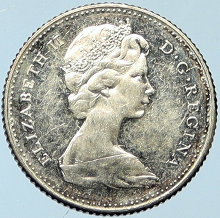 1967 CANADA Confederation Centennial Silver 10 Cents Coin MACKEREL FISH ...
