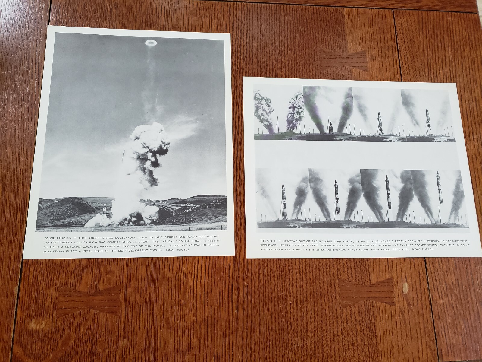 Vtg Lot 2 BW Photo's Minuteman and Titan II USAF Photograph Vandenberg ...