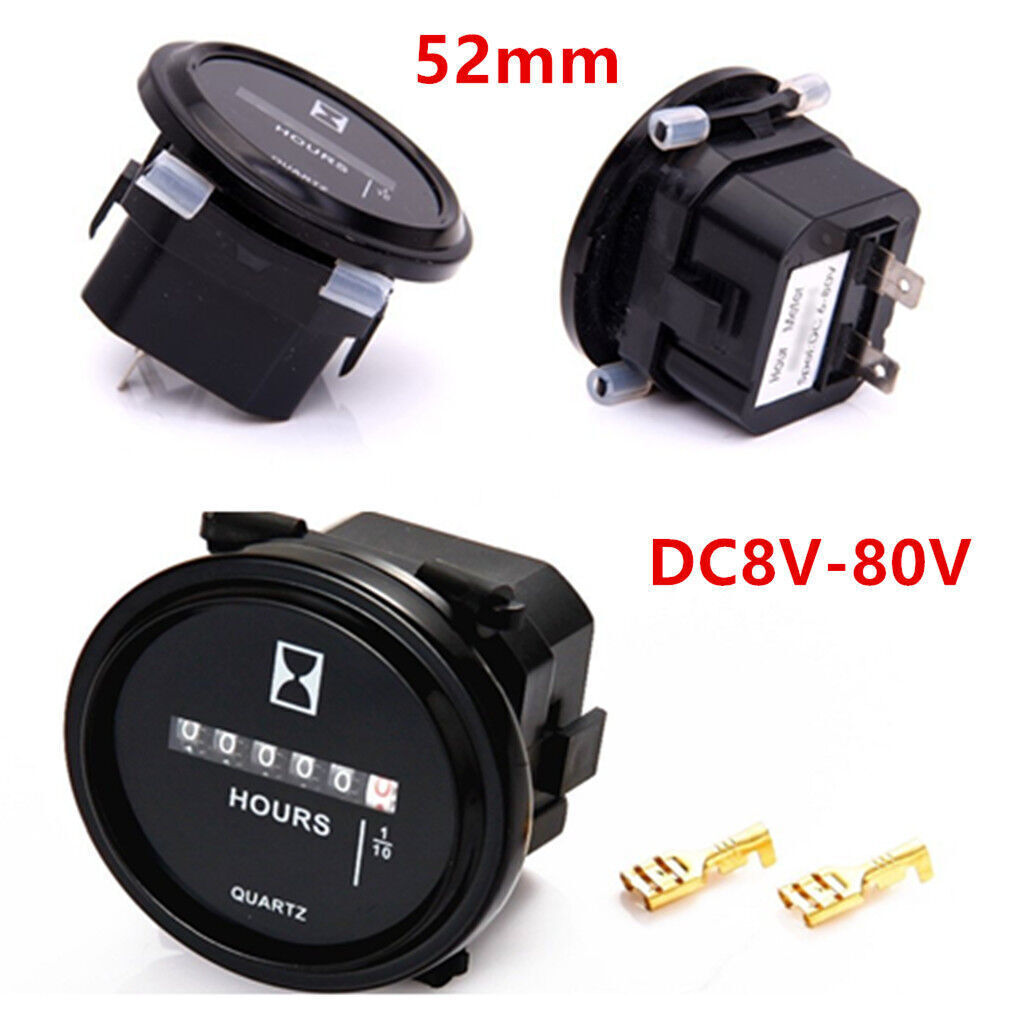2''/ 52mm Round Counter Timer Hourmeters Car ATV Truck Boat Tractor ...